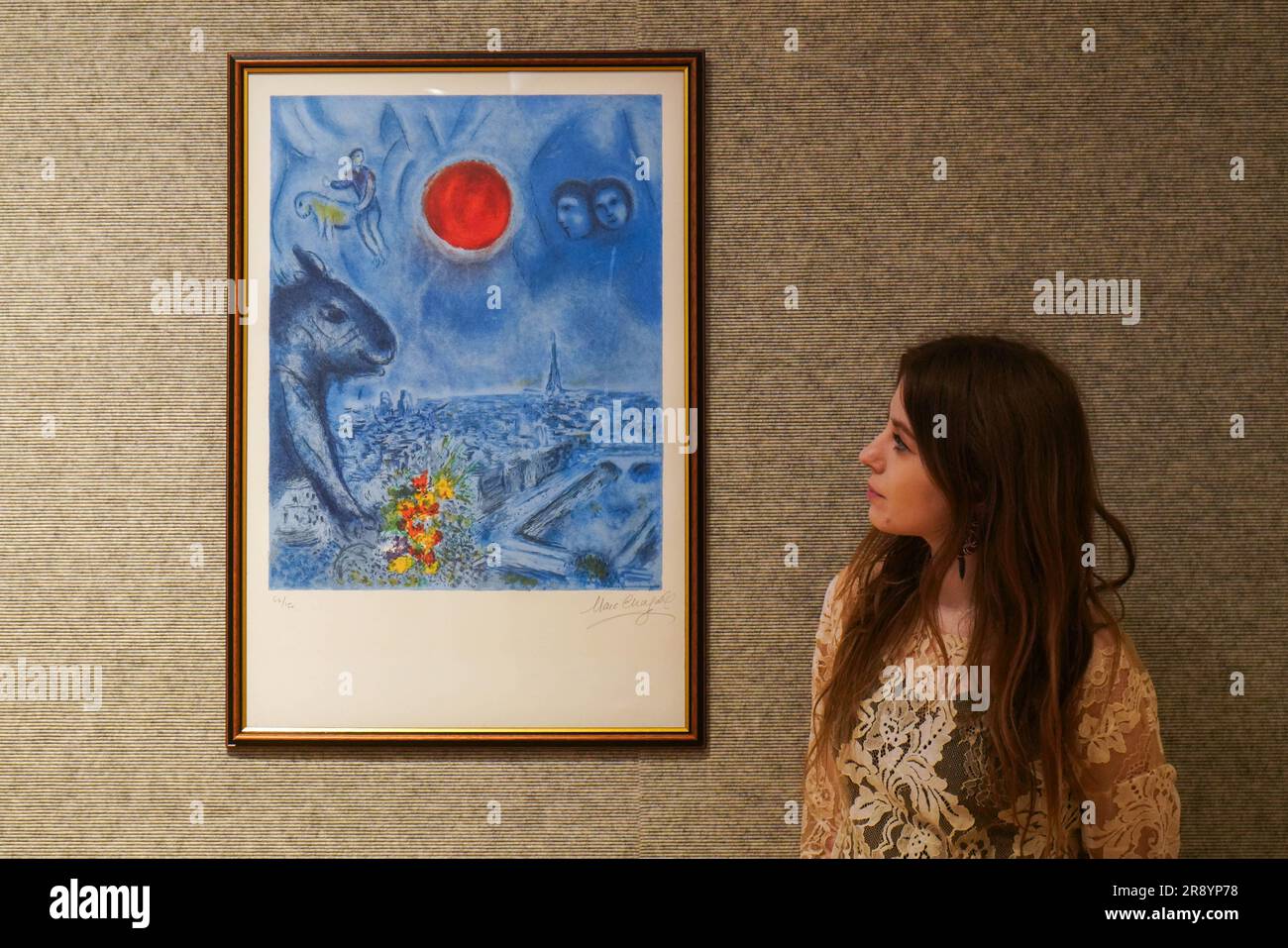 London UK. 23 June 2023 After Marc Chagall (1887-1985) By Charles Sorlier (1921-1990) Le Soleil ...