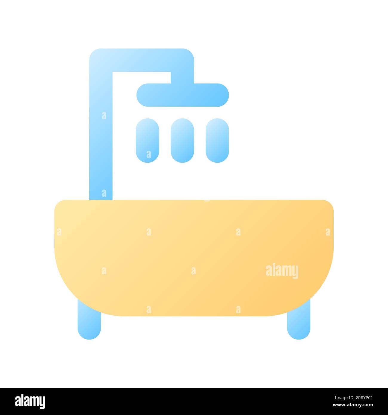 Bathtub pixel perfect flat gradient color ui icon Stock Vector Image & Art - Alamy