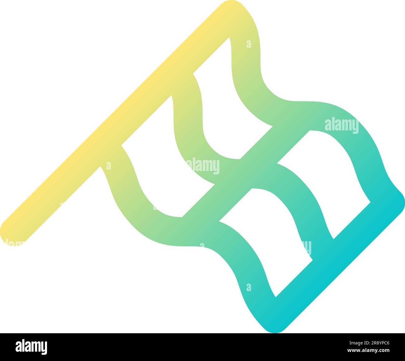 Waving chequered flag pixel perfect gradient linear ui icon Stock ... Waving chequered flag pixel perfect gradient linear ui icon Stock ...