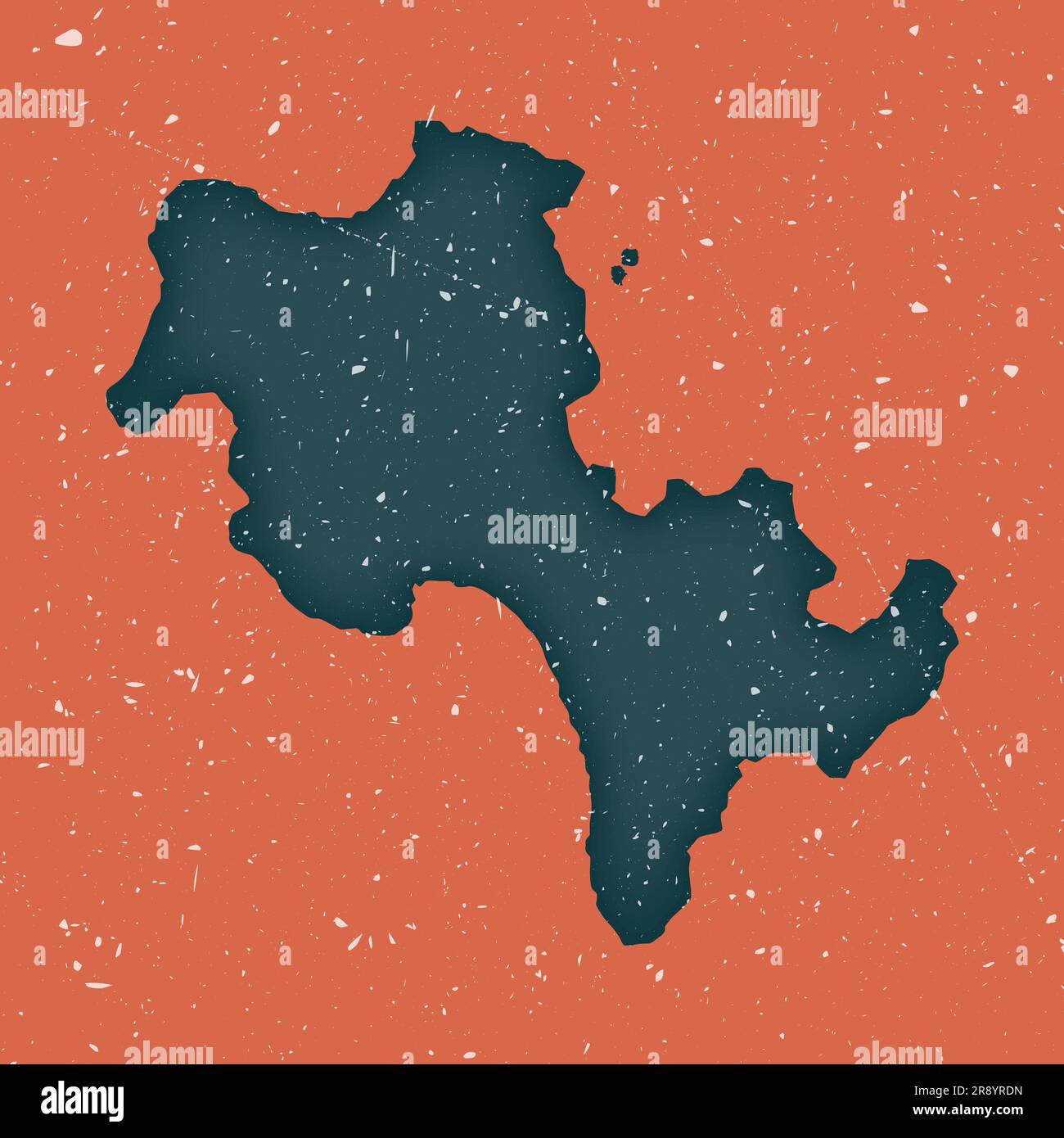 Koh Rong vintage map. Grunge map of the island with distressed texture ...