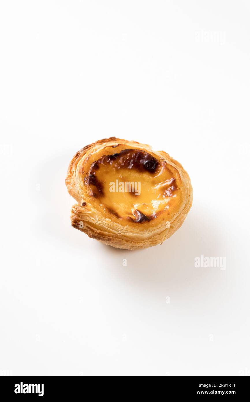 Pasteis de nata, traditional sweet of Portuguese cuisine. Small crunchy ...