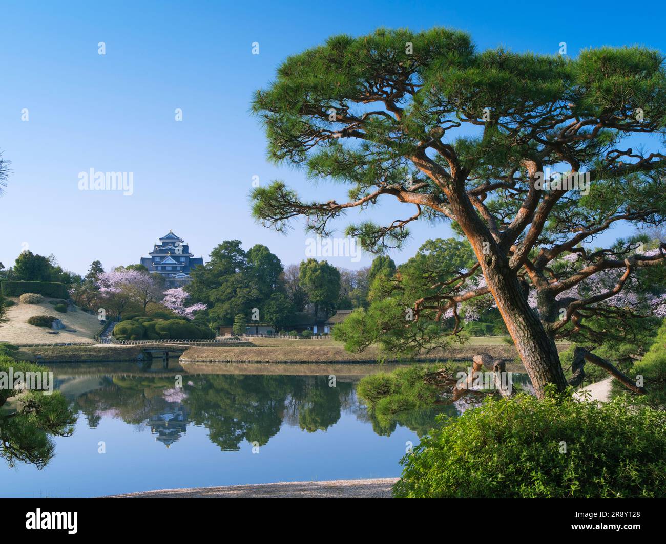 View of Okayama castle from Korakuen garden Stock Photo - Alamy