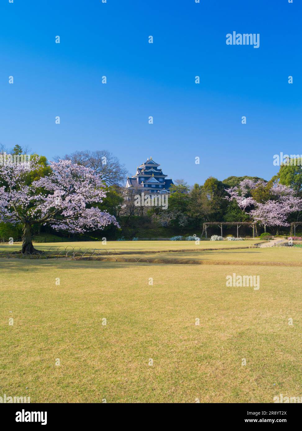 View of Okayama castle from Korakuen garden Stock Photo - Alamy