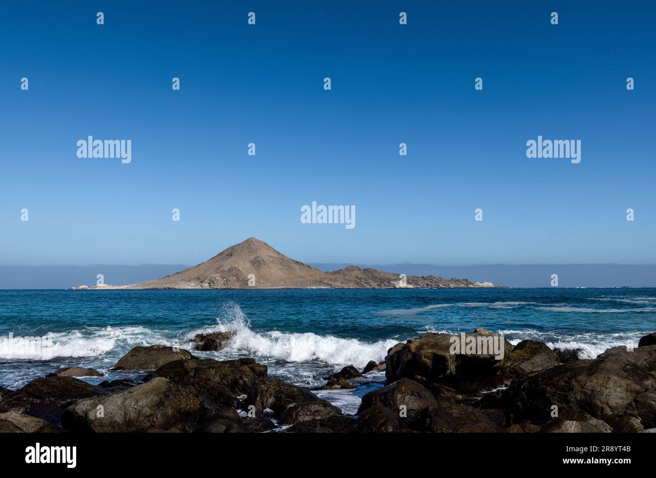 Isla Pan de Azúcar in the National Park Pan de Azúcar viewed from the ...