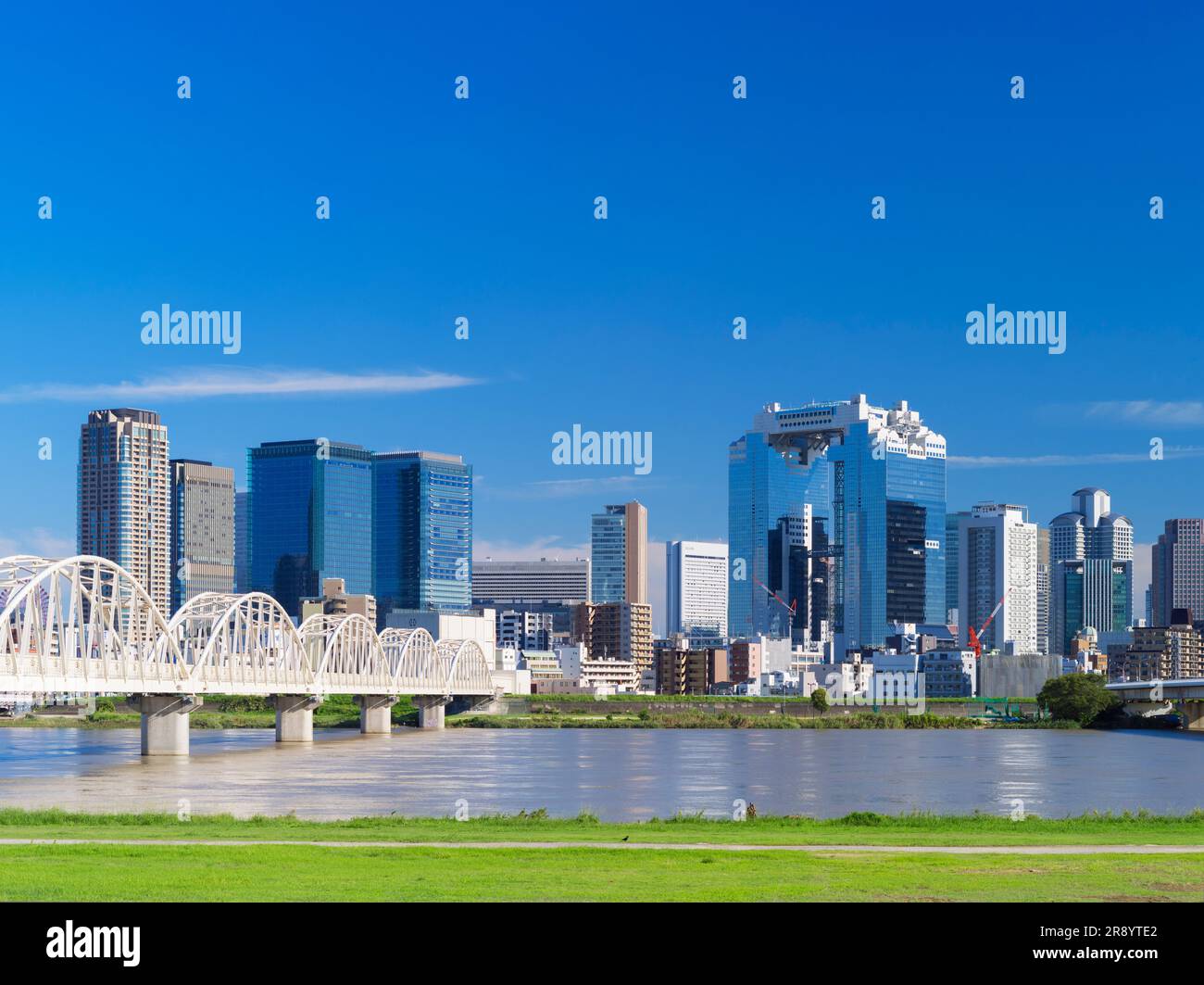 Grand Front Osaka, Umeda Sky Building and Shinyodogawa river Stock ...
