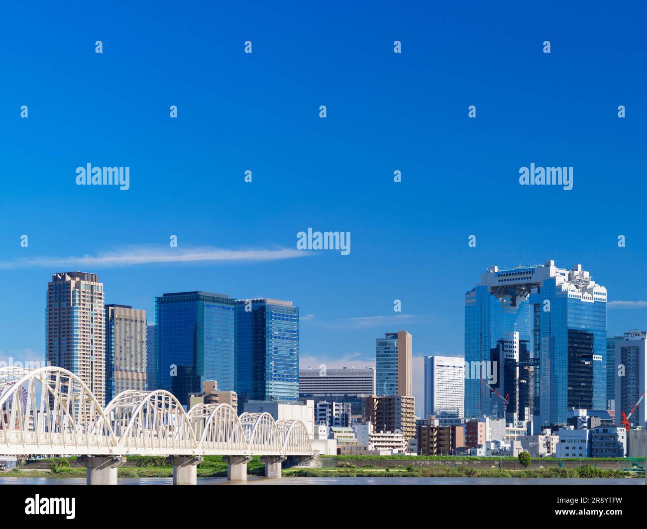 Grand Front Osaka, Umeda Sky Building and Shinyodogawa river Stock ...