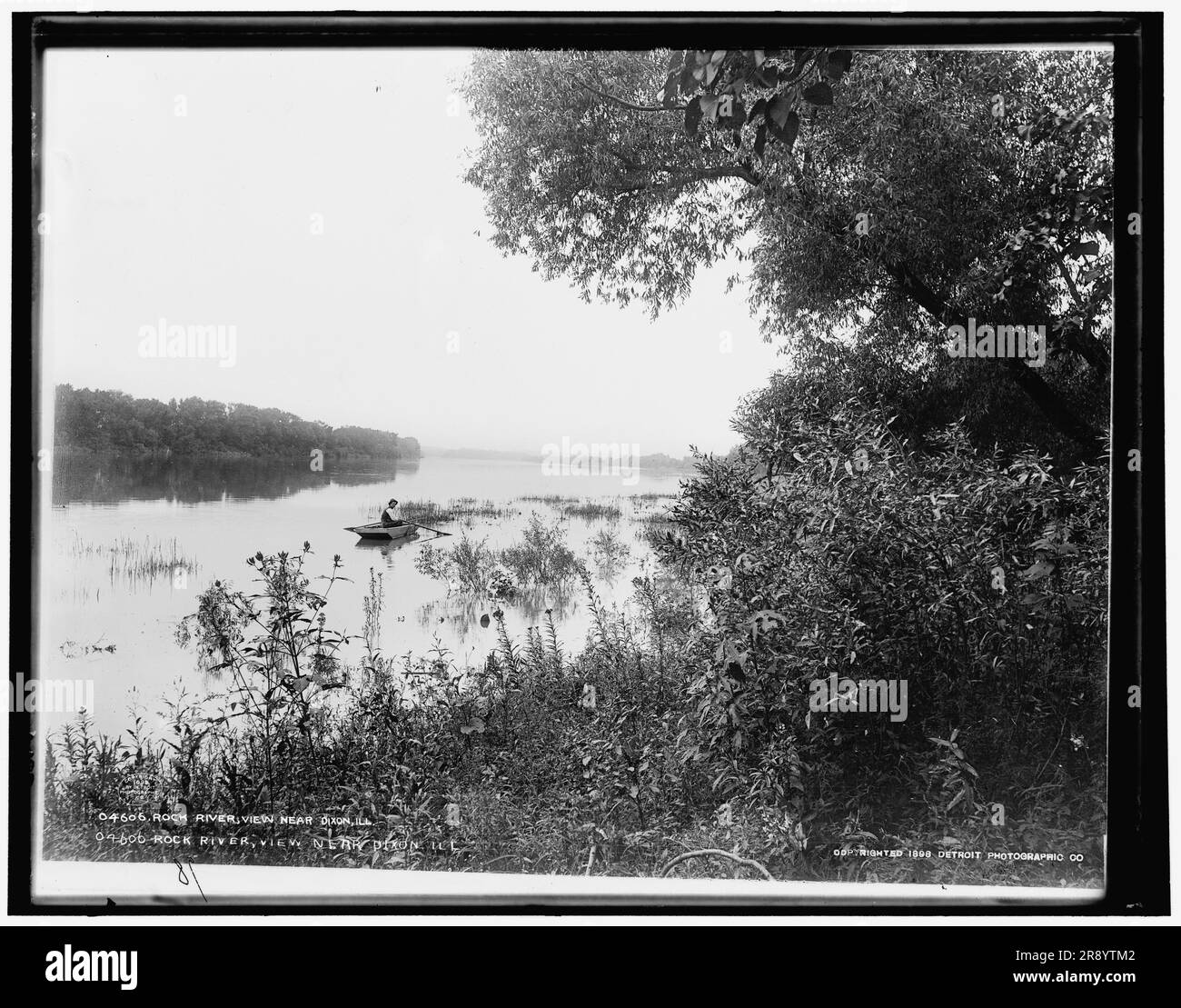 Rock River view near Dixon, Ill., c1898 Stock Photo - Alamy