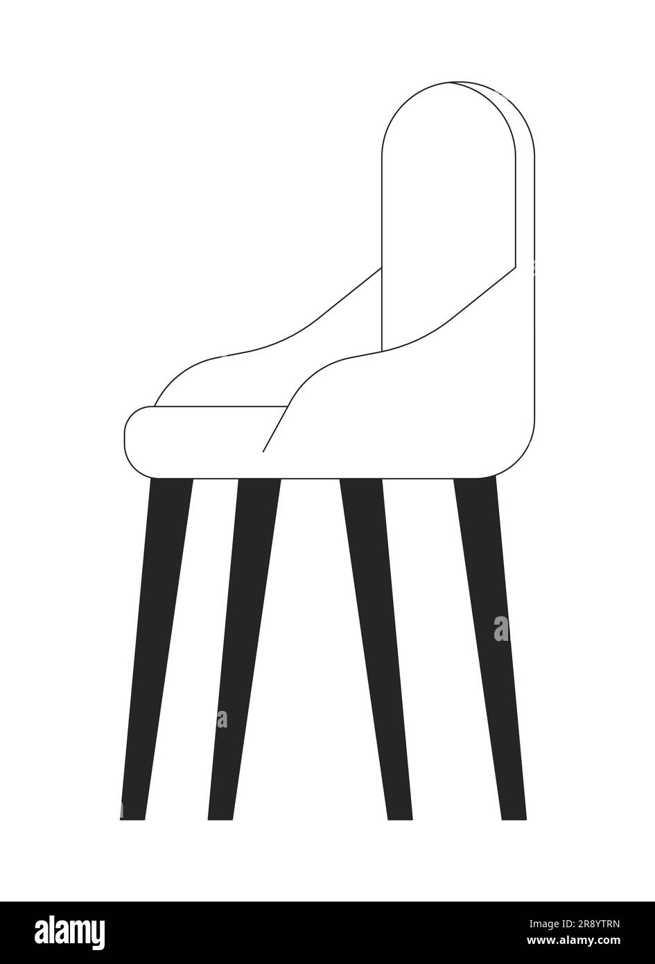 Office Chair Flat Monochrome Isolated Vector Object Stock Vector Image And Art Alamy