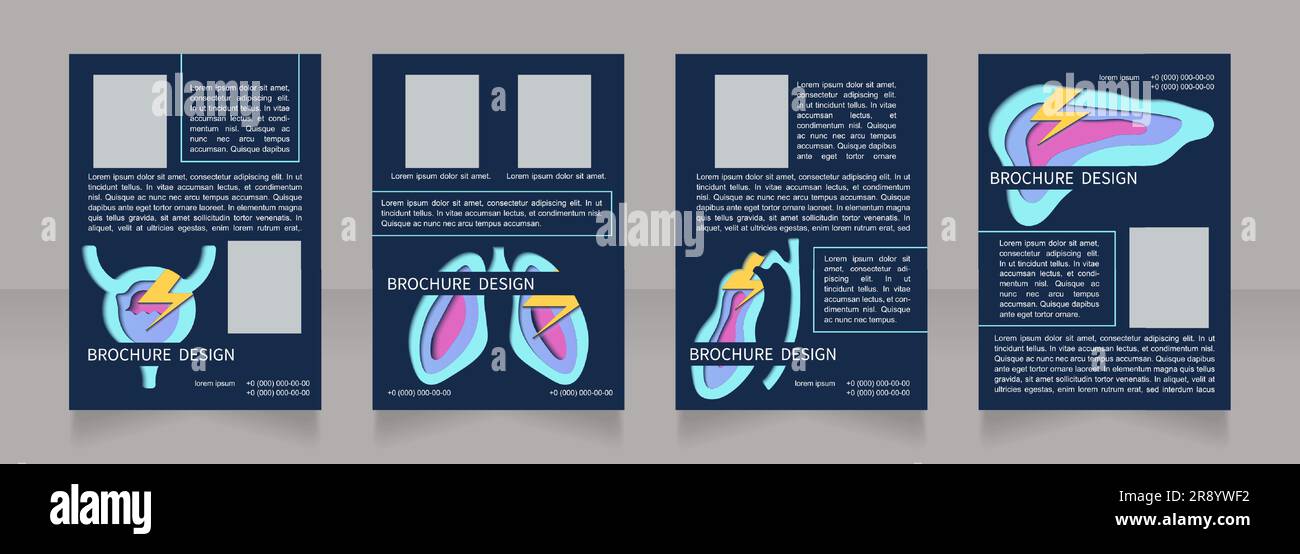 Diagnosing bladder disorders blank brochure layout design Stock Vector ...