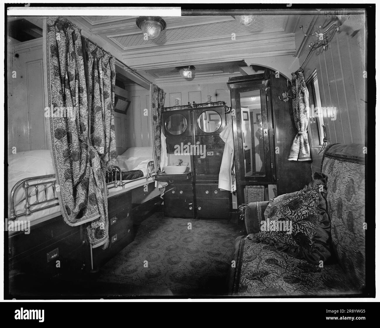 Interior of S.S. Prinzessin Victoria Luise, a stateroom, between 1900 ...