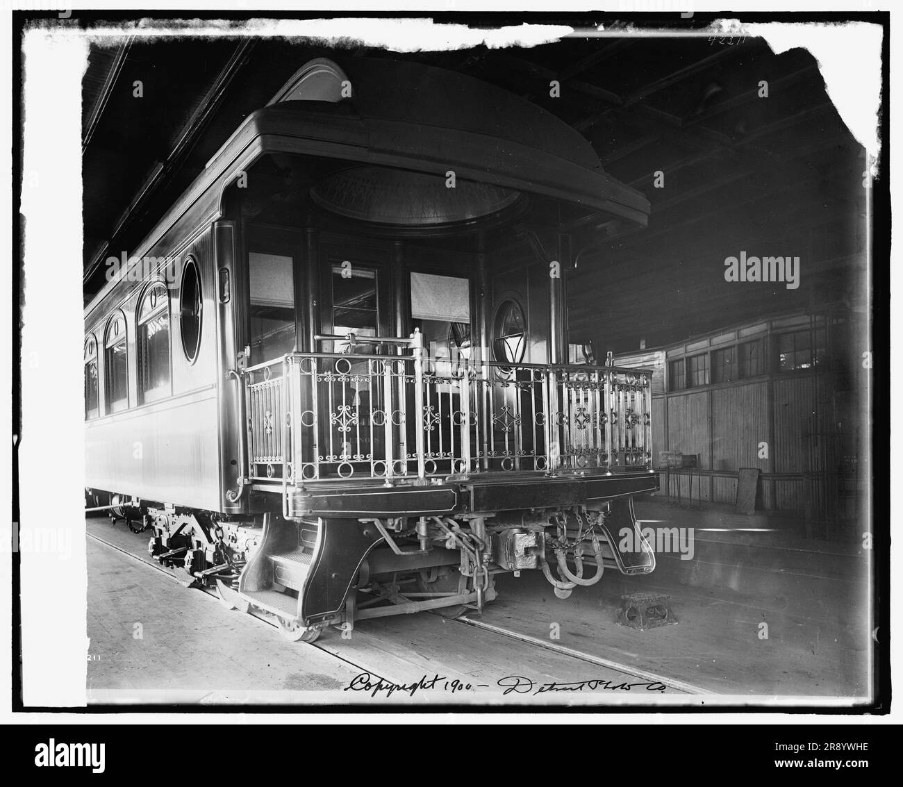 Car, rear platform, Chicago and Alton Railroad, c1900 Stock Photo - Alamy