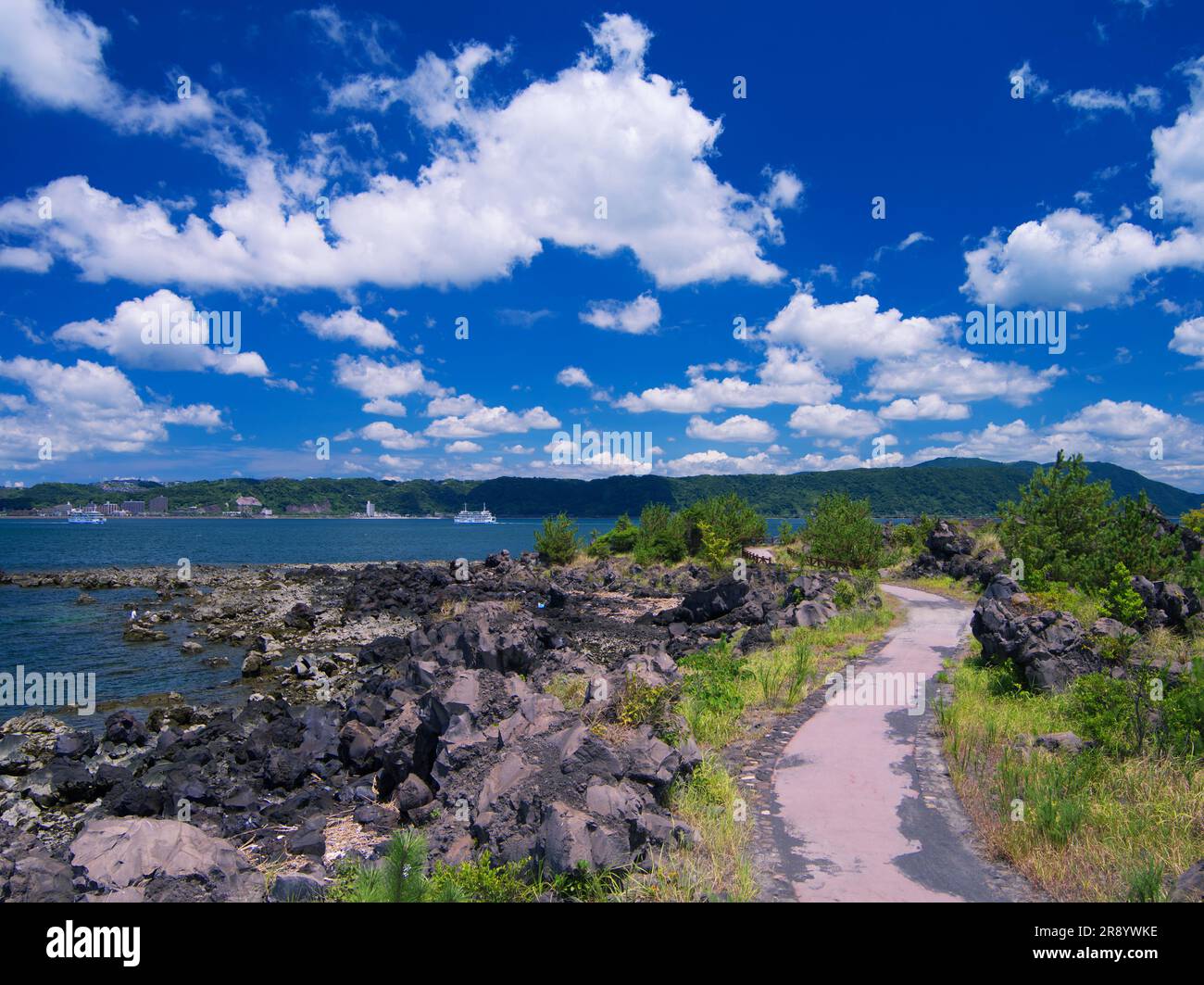 Sakurajima Lava Beach Promenade on Sakurajima Island Stock Photo - Alamy