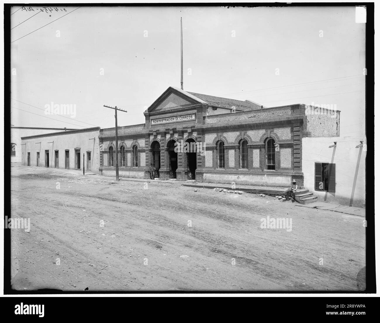 Post office, Ciudad Juarez, Mexico, (1902?). 'Adminstracion de Correos ...