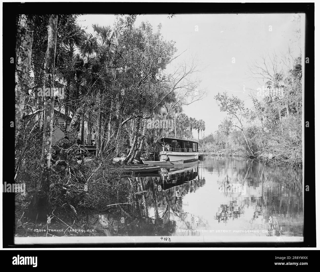 Tomoka landing, Fla., c1900. The 'Princess Issena' and rowing boat ...