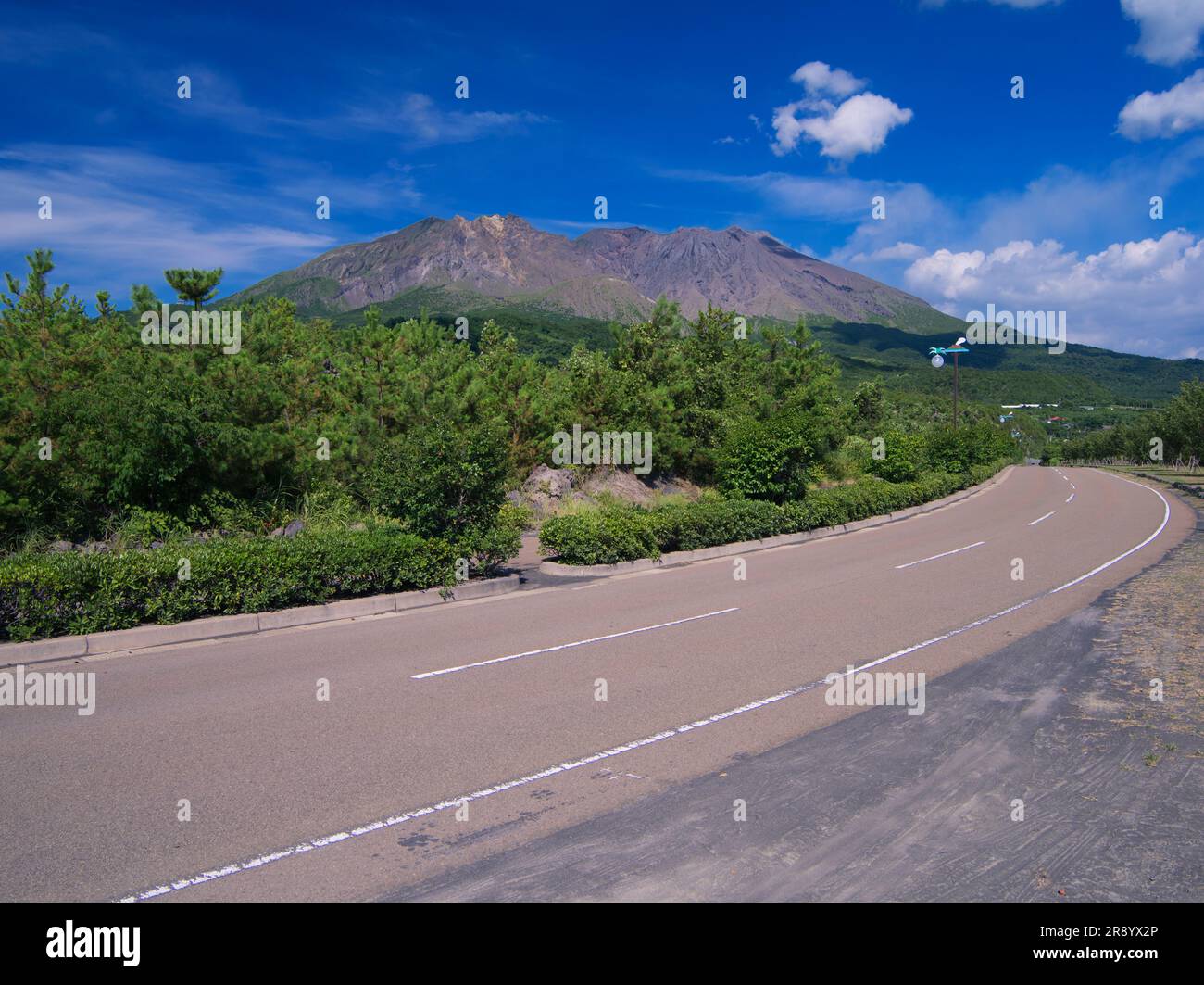 Super Magma Road and Sakurajima Stock Photo - Alamy