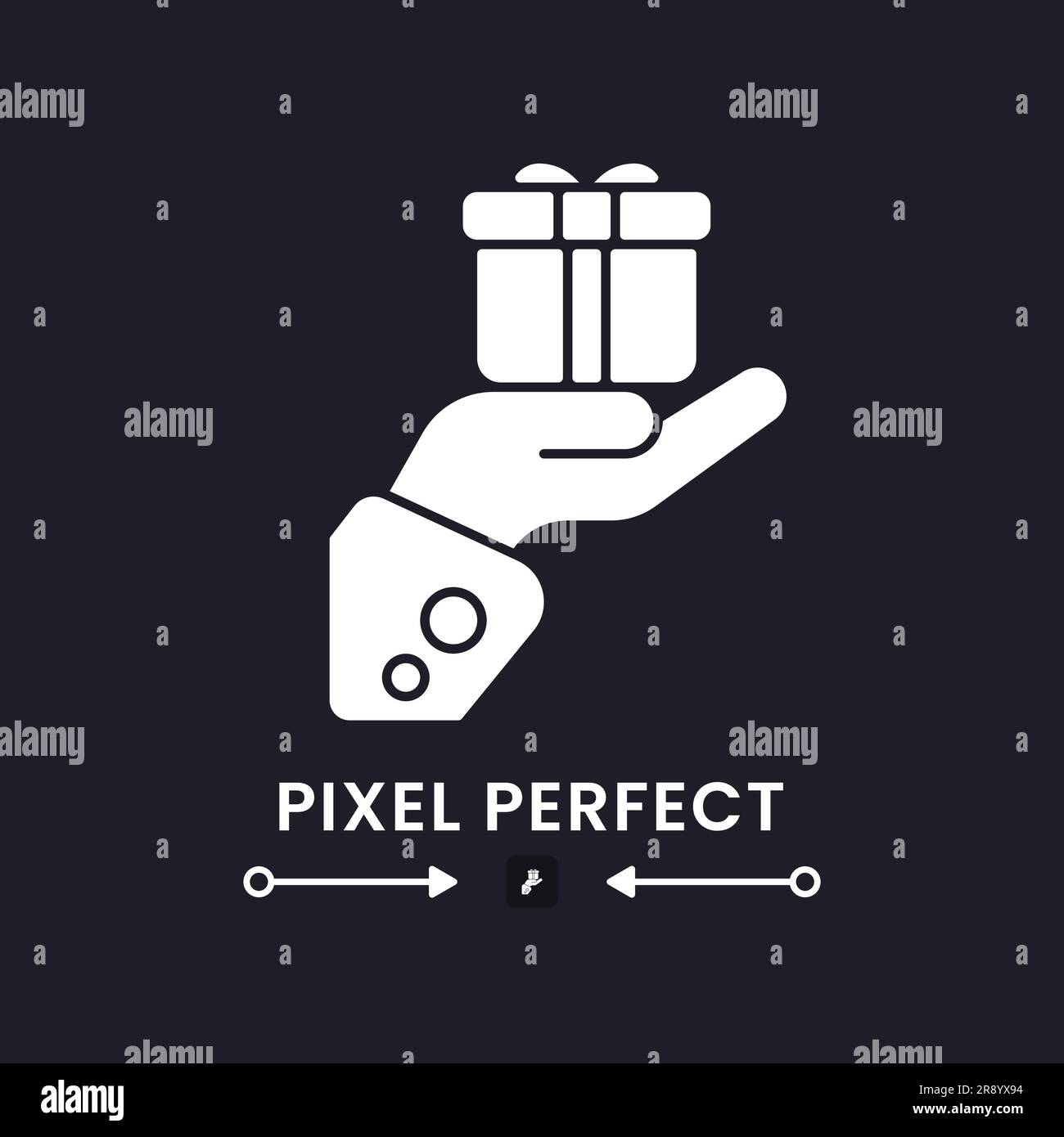 Present giving white solid desktop icon Stock Vector Image & Art - Alamy