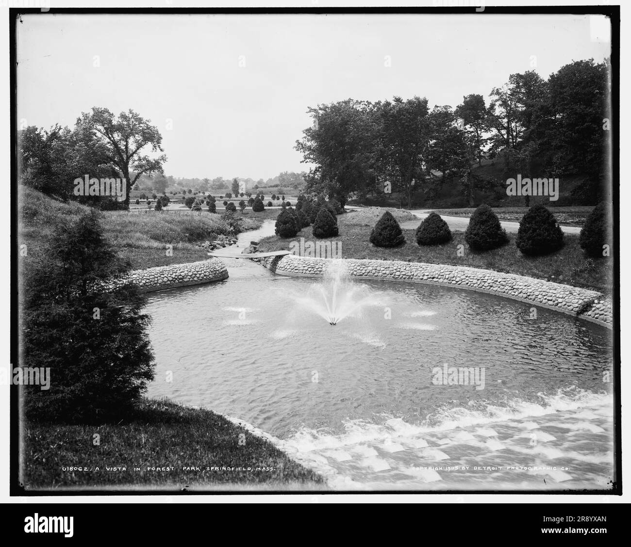 A Vista in Forest Park, Springfield, Mass., c1905 Stock Photo - Alamy