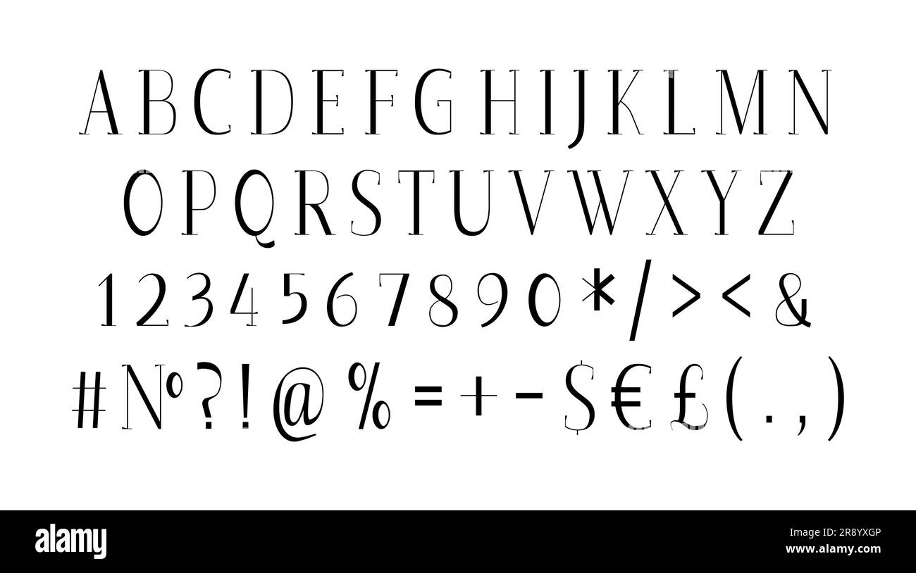 Formal classic alphabet set Stock Vector Image & Art - Alamy