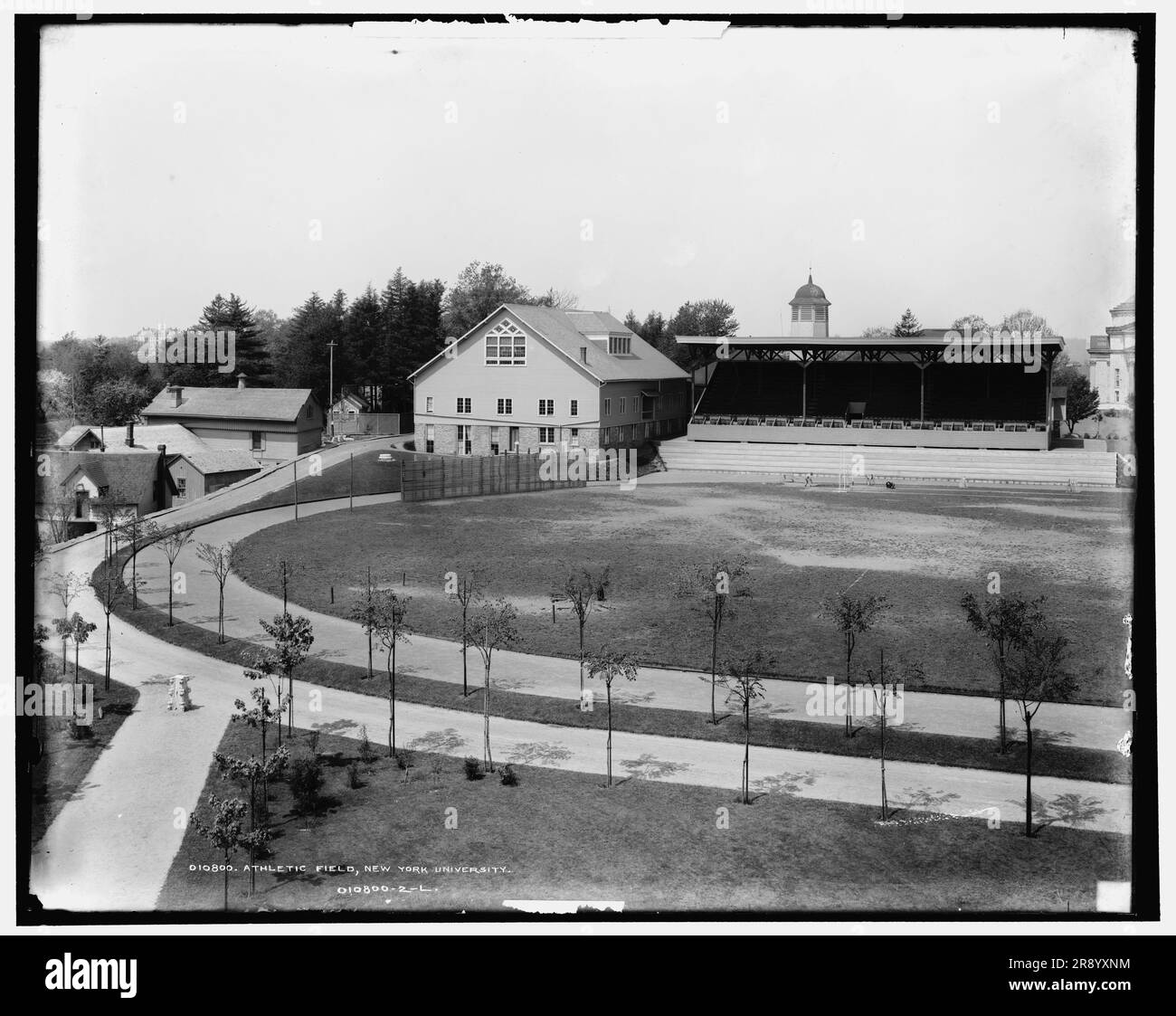 University sports field Black and White Stock Photos & Images - Alamy