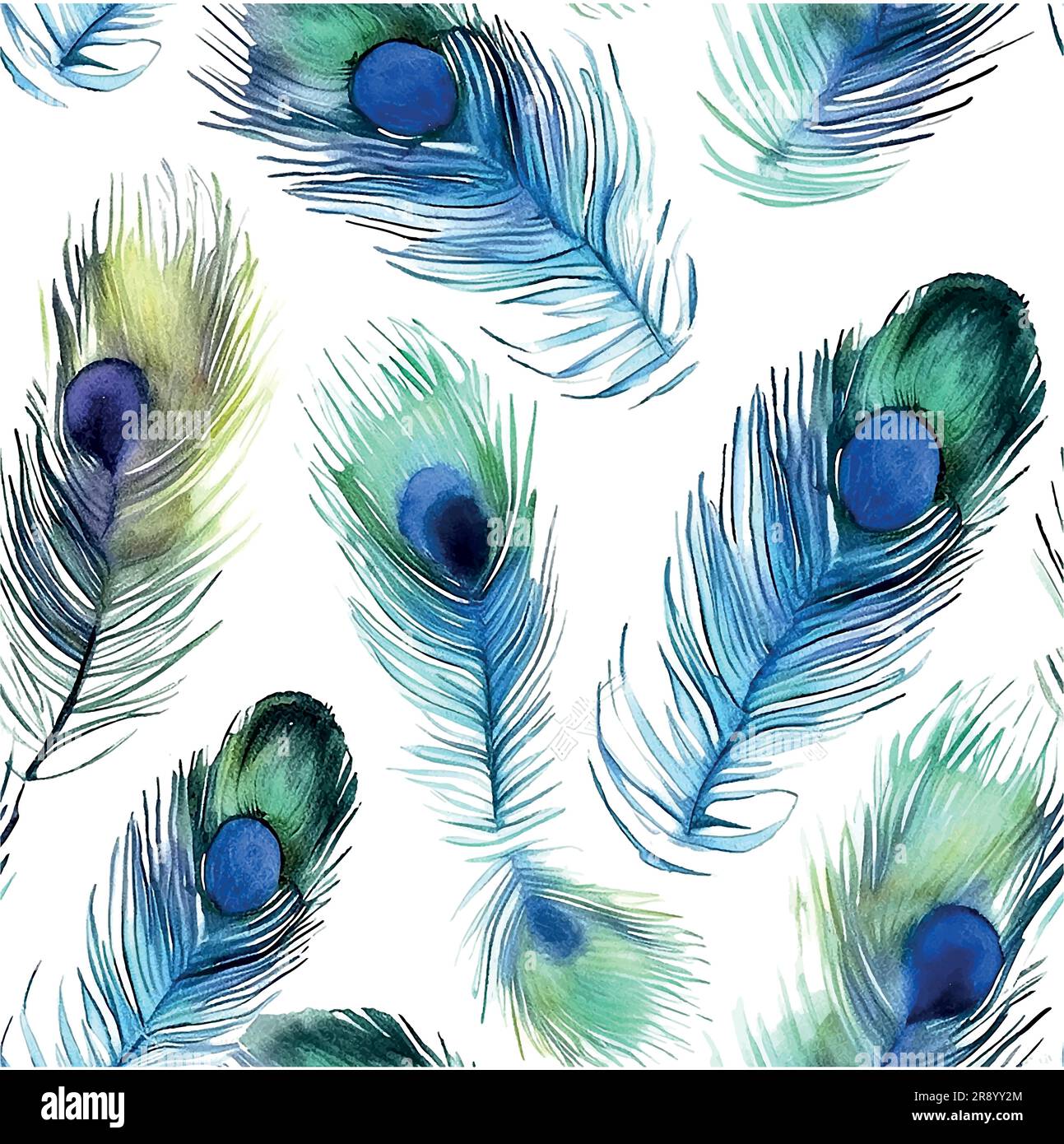 Peacock Feather Template