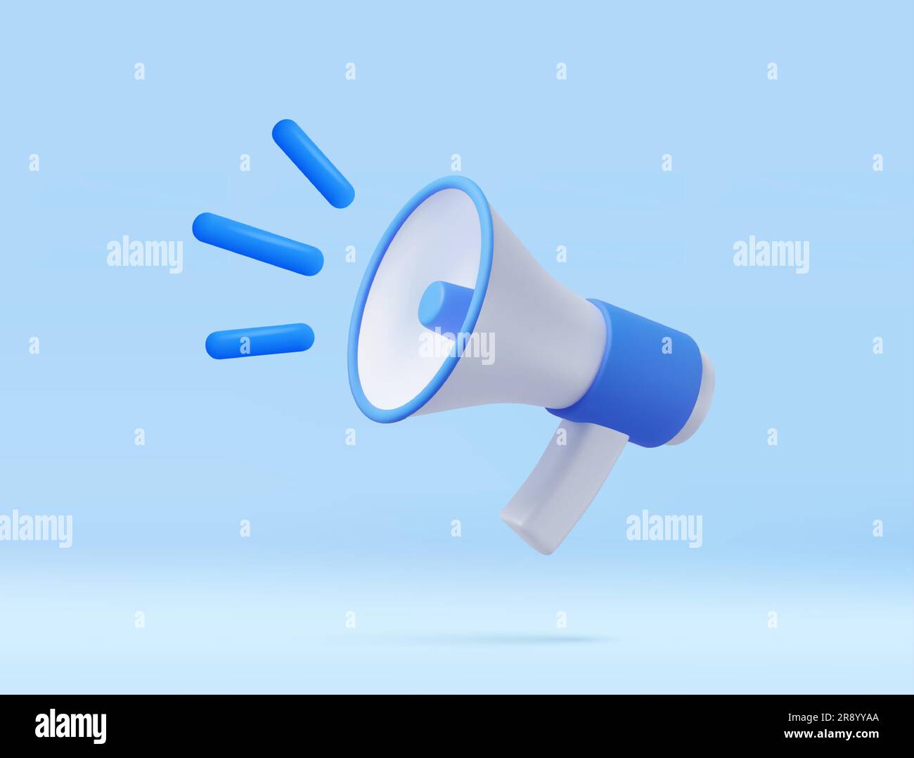 3d plastic megaphones Stock Vector Image & Art - Alamy