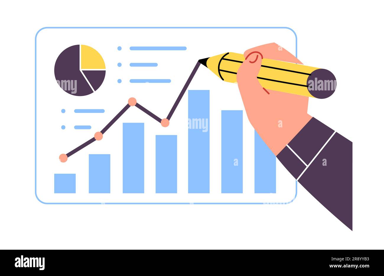 Hand draws growing graph hi-res stock photography and images - Alamy