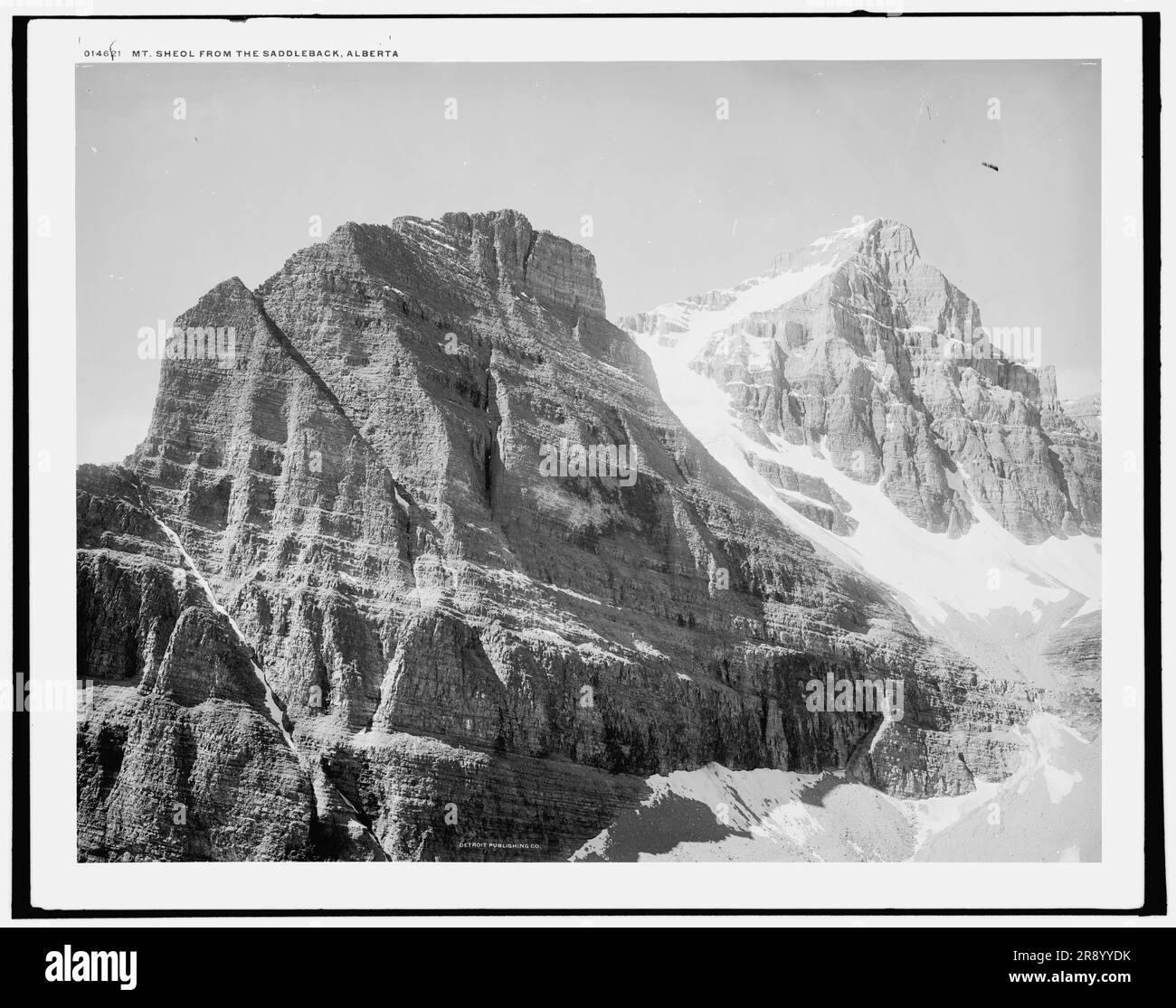 Mt. Sheol i.e. Sheal from the Saddleback, Alberta, (1902 Stock Photo ...