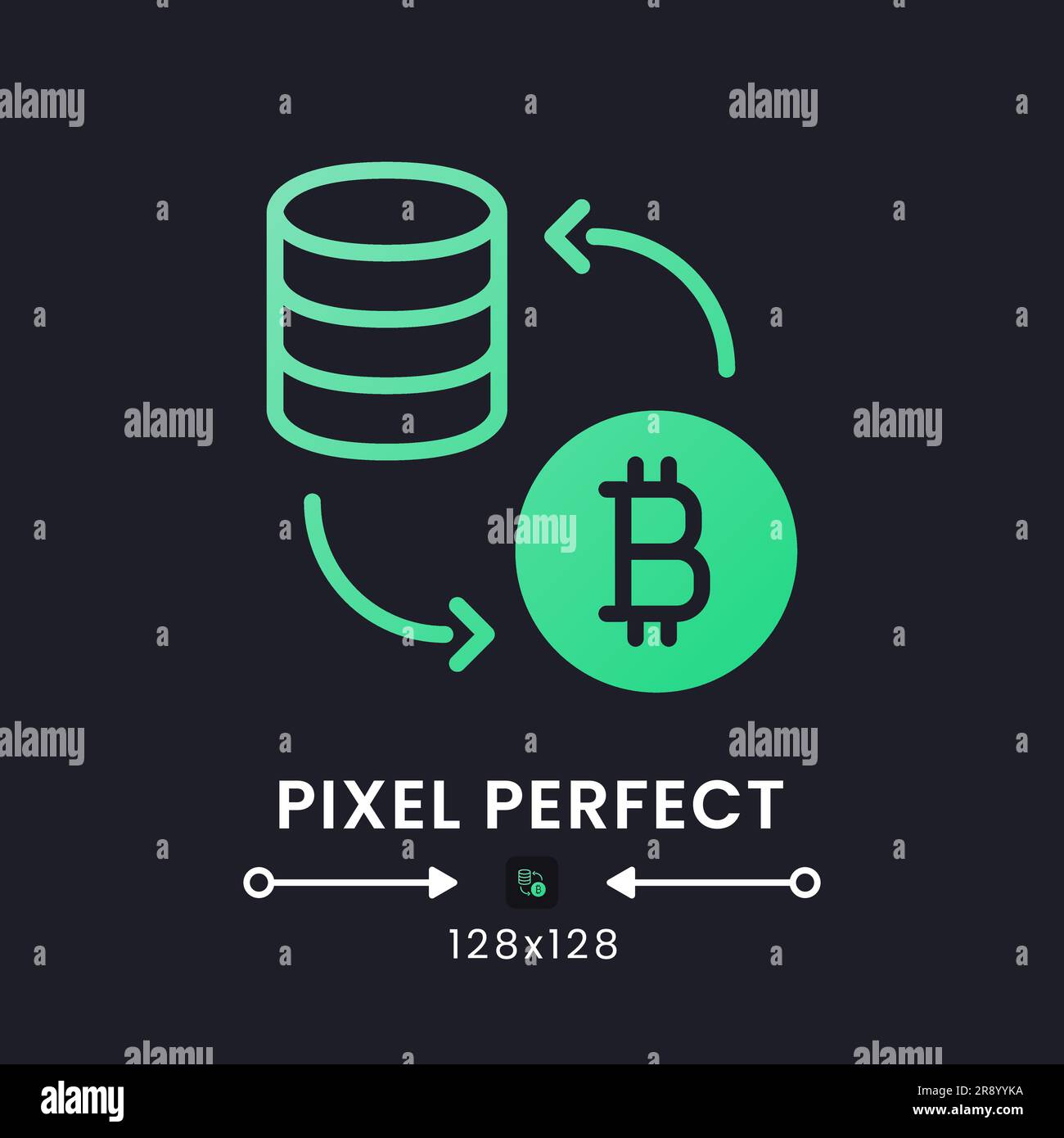 Tokenization green solid gradient desktop icon on black Stock Vector ...