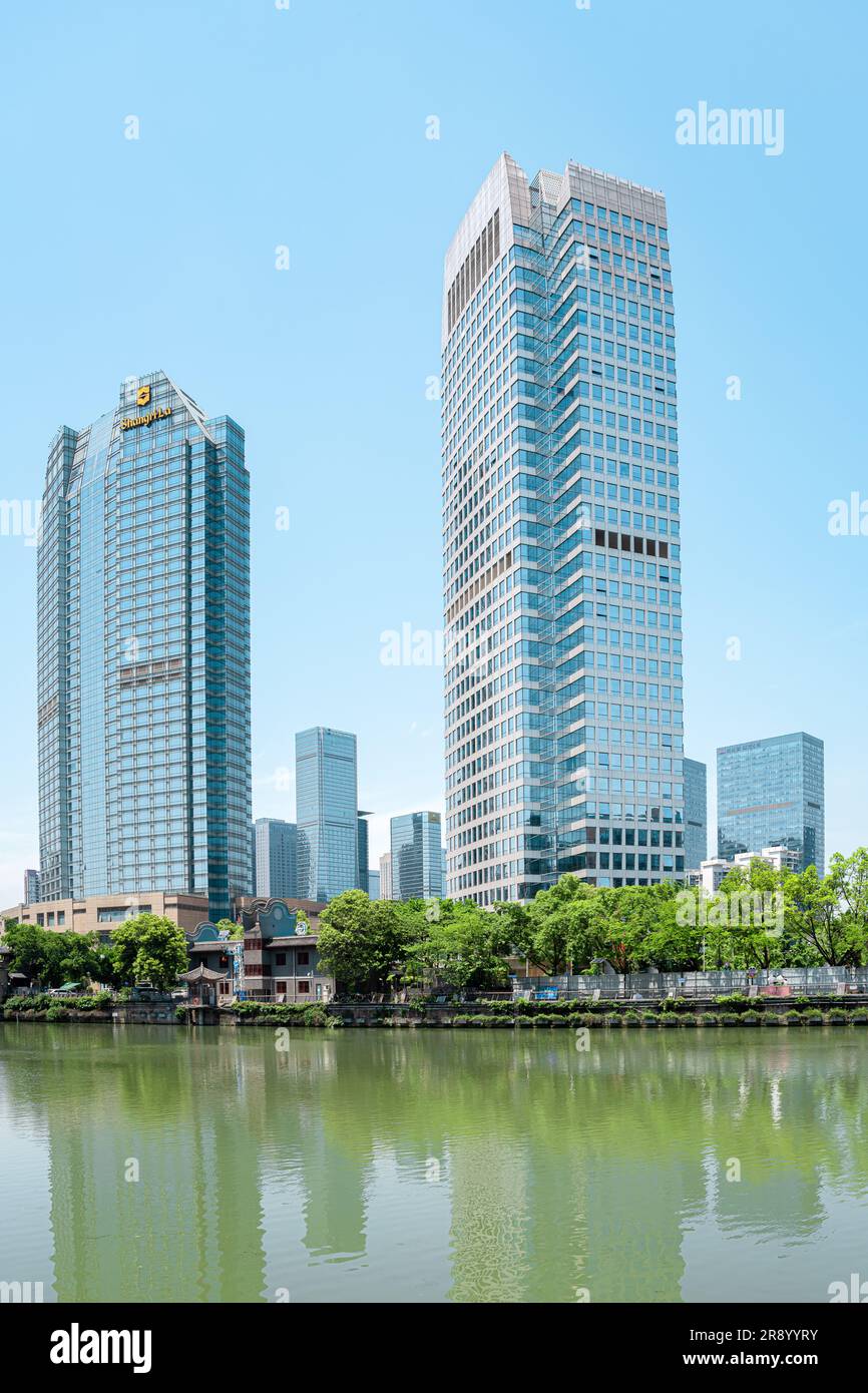 A sunny day on the riverside promenade in Chengdu Stock Photo - Alamy