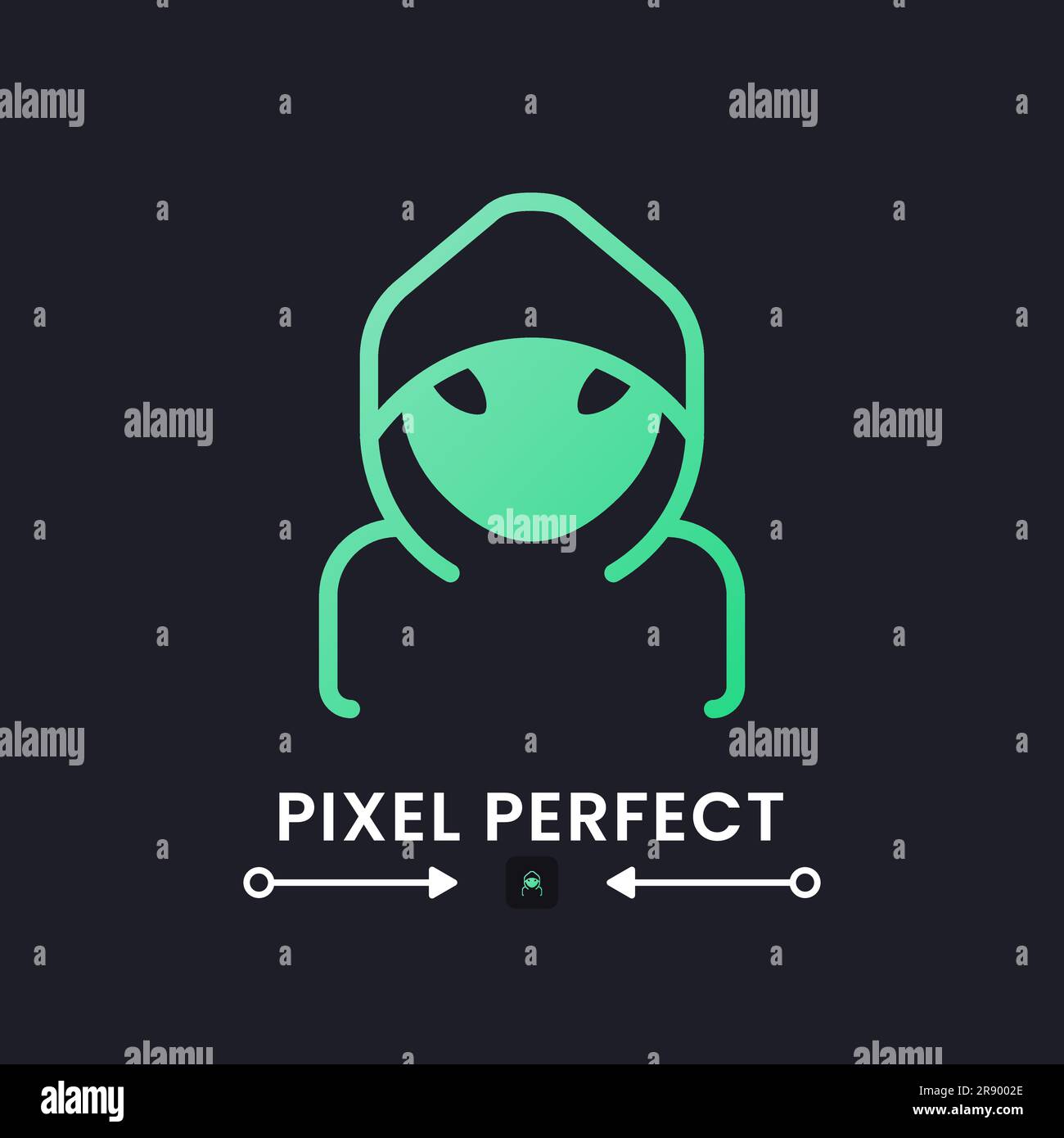 Hacker green solid gradient desktop icon on black Stock Vector Image ...