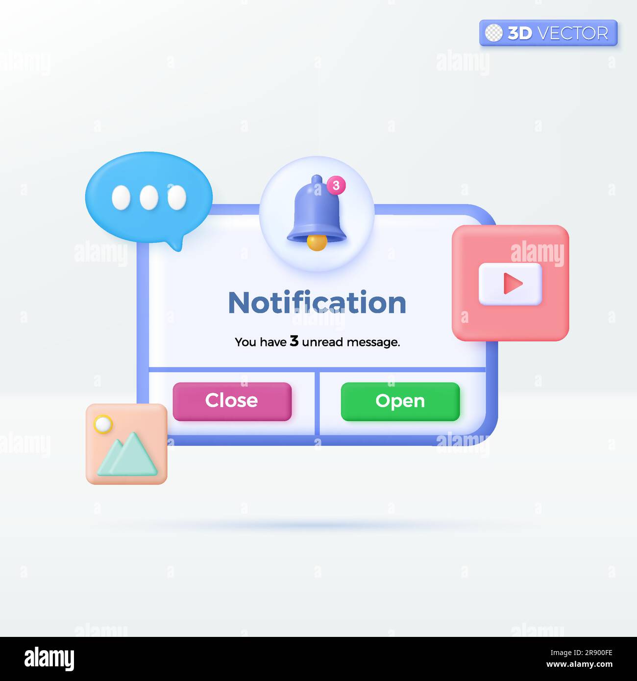 Reminder Notifications page banner icon symbols. Multimedia, chat ...