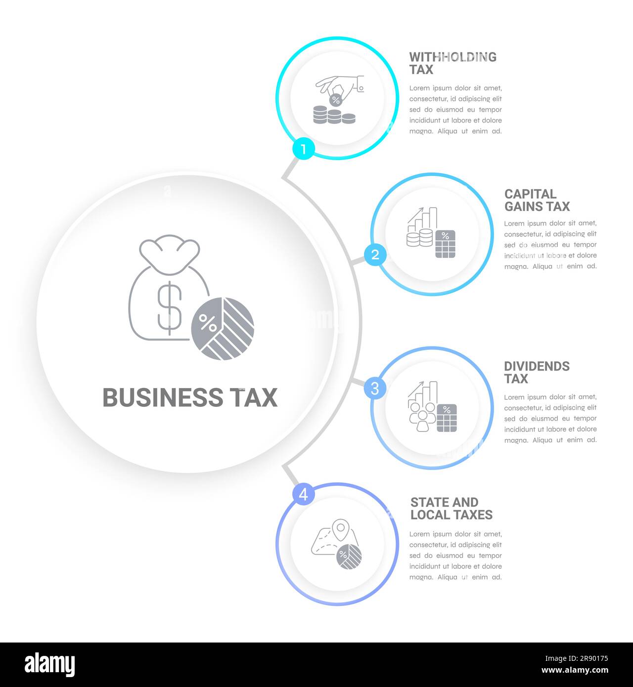 Business tax types infographic chart design template Stock Vector Image ...
