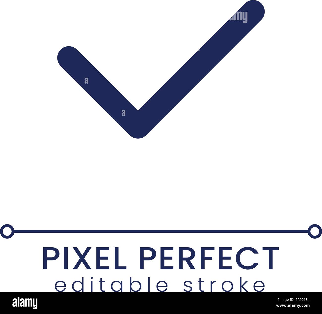 Checkmark pixel perfect linear ui icon Stock Vector Image & Art - Alamy