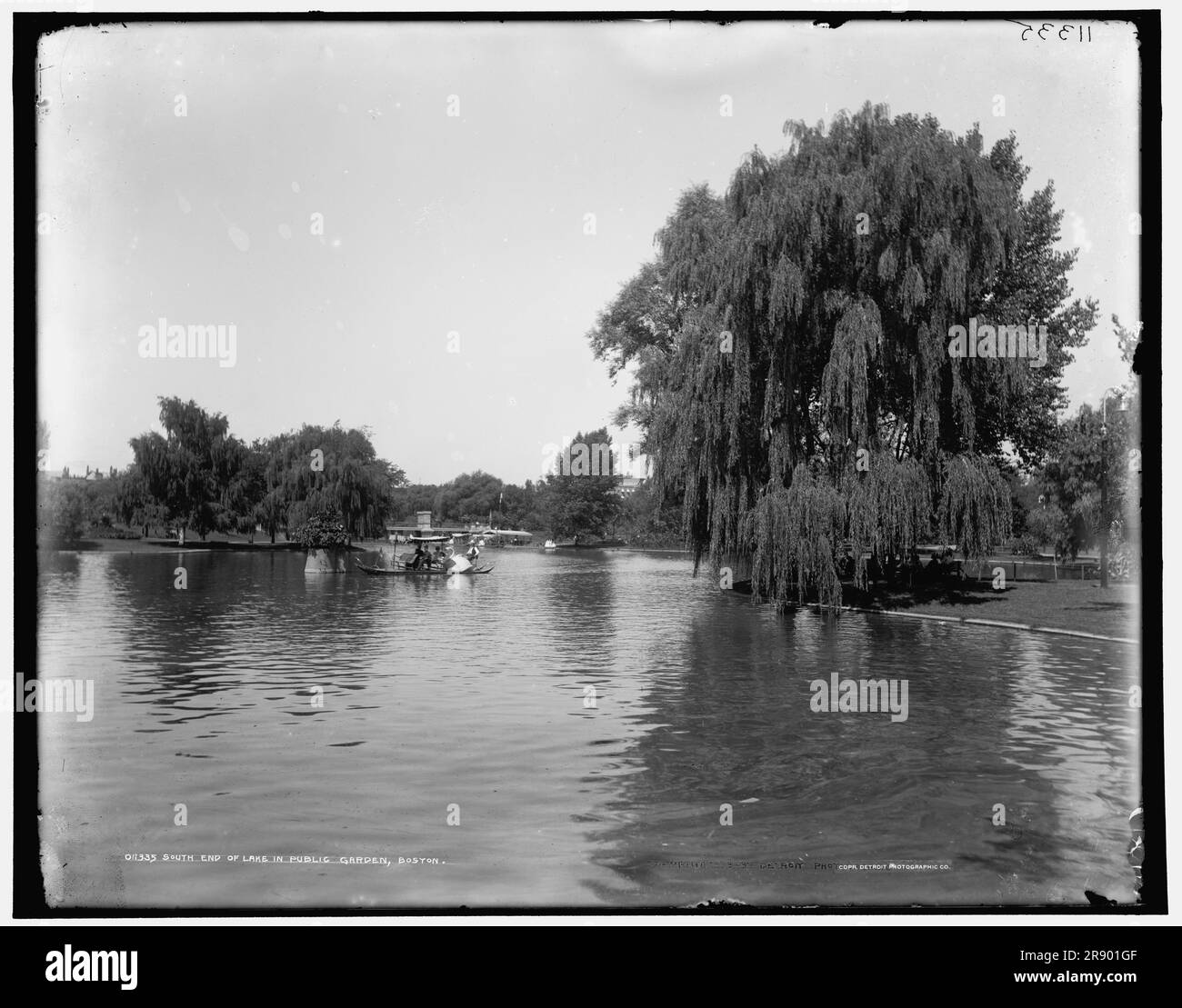 South end of lake in Public Garden, Boston, c1899 Stock Photo - Alamy