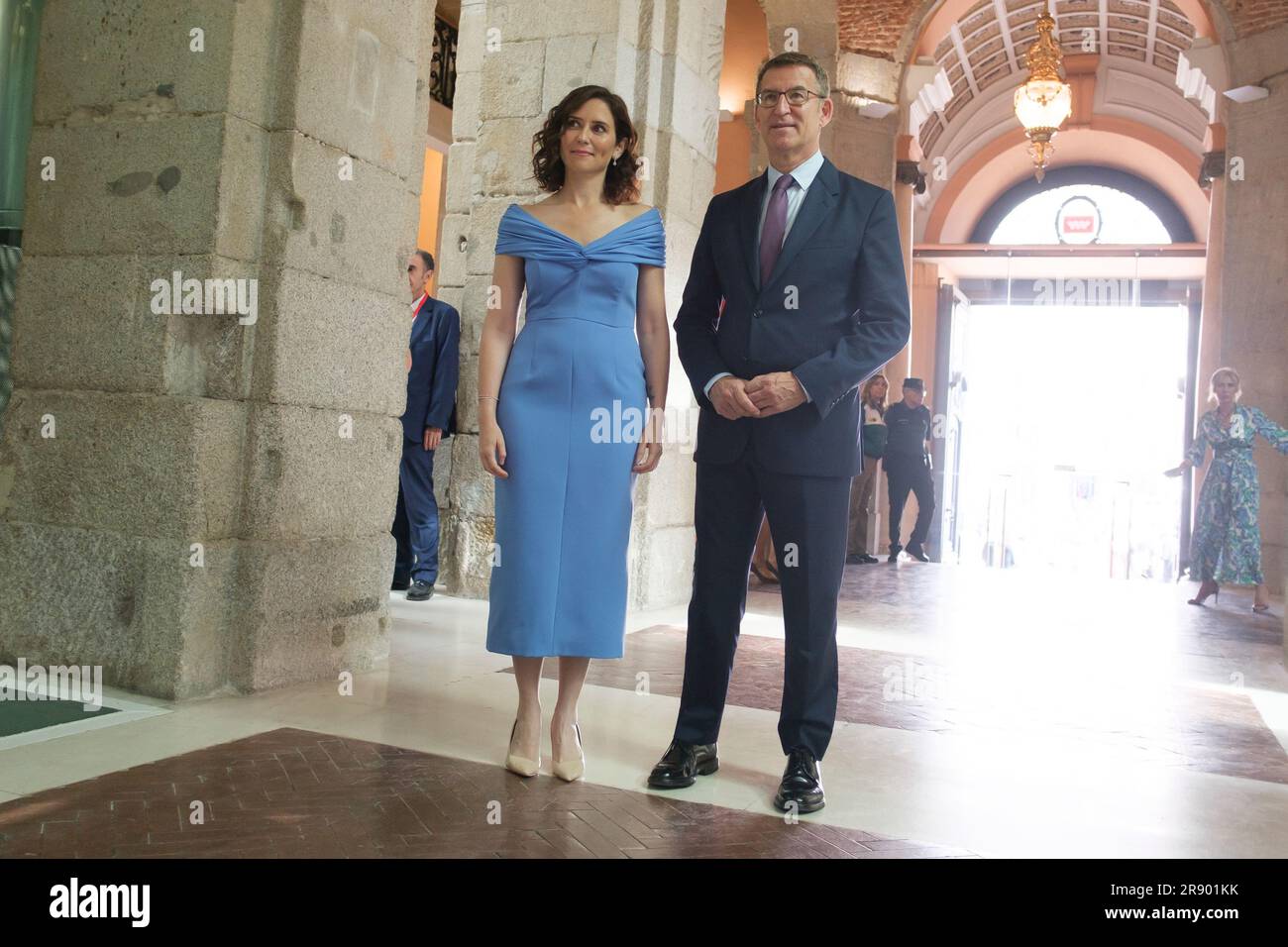 Alberto Nuñez Feijoo and the president of the Community of Madrid ...