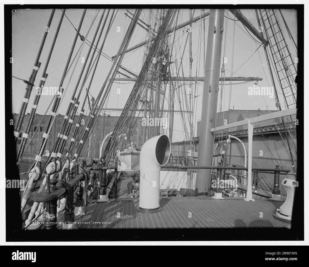 Clipper ship King George, deck view, (1908 Stock Photo - Alamy