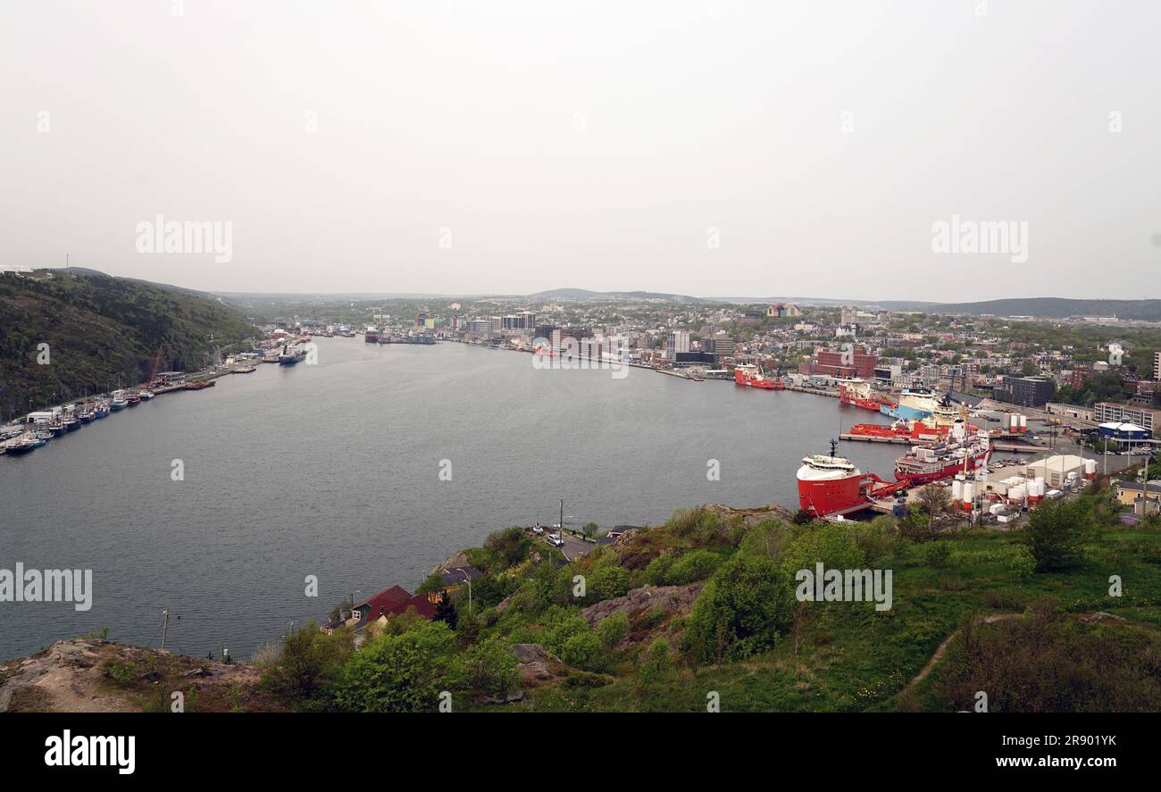 Ships moored at the Port of St. John's in Newfoundland, Canada. Paul ...