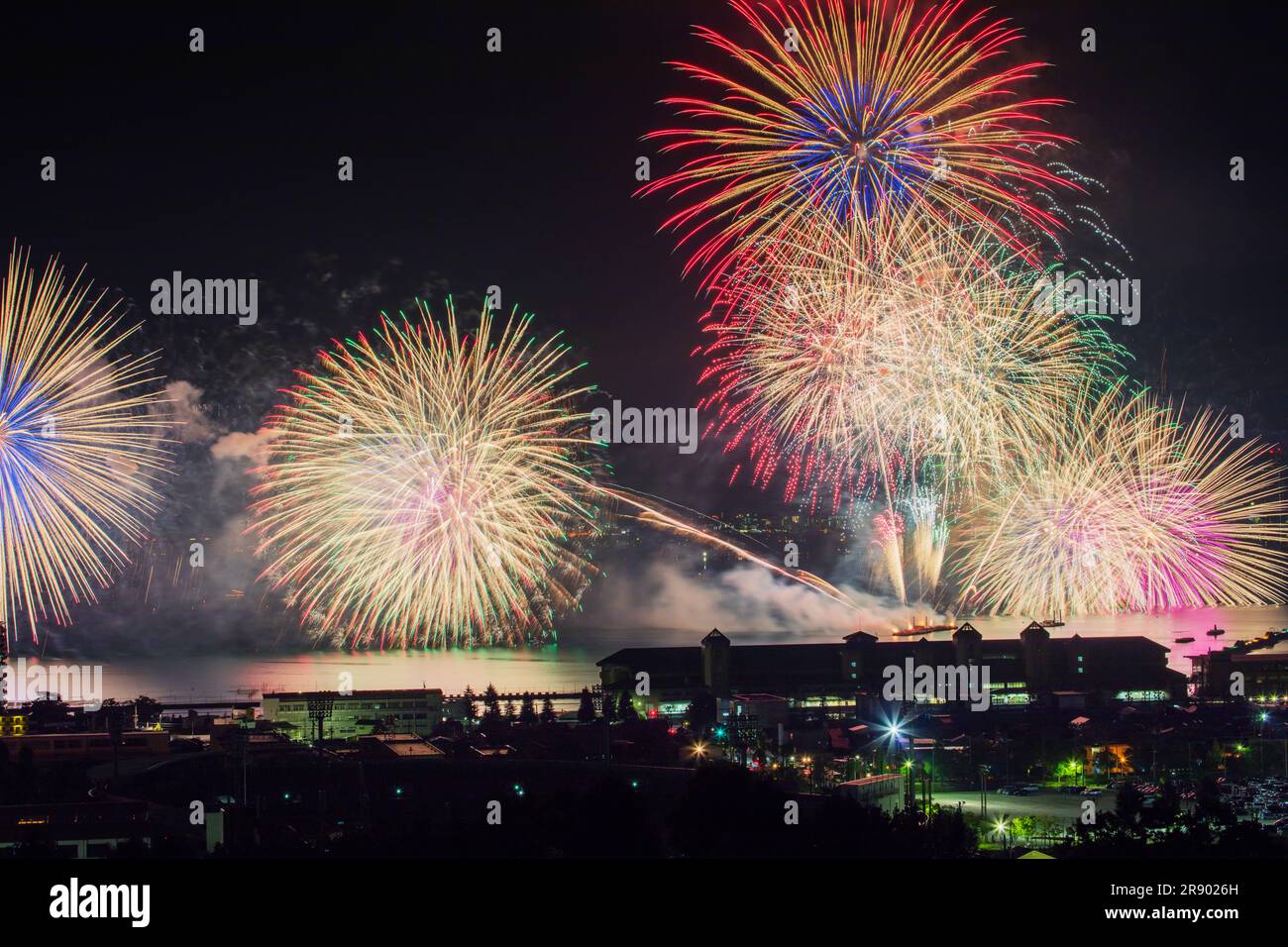 Lake Biwa Grand Fireworks Festival Stock Photo - Alamy