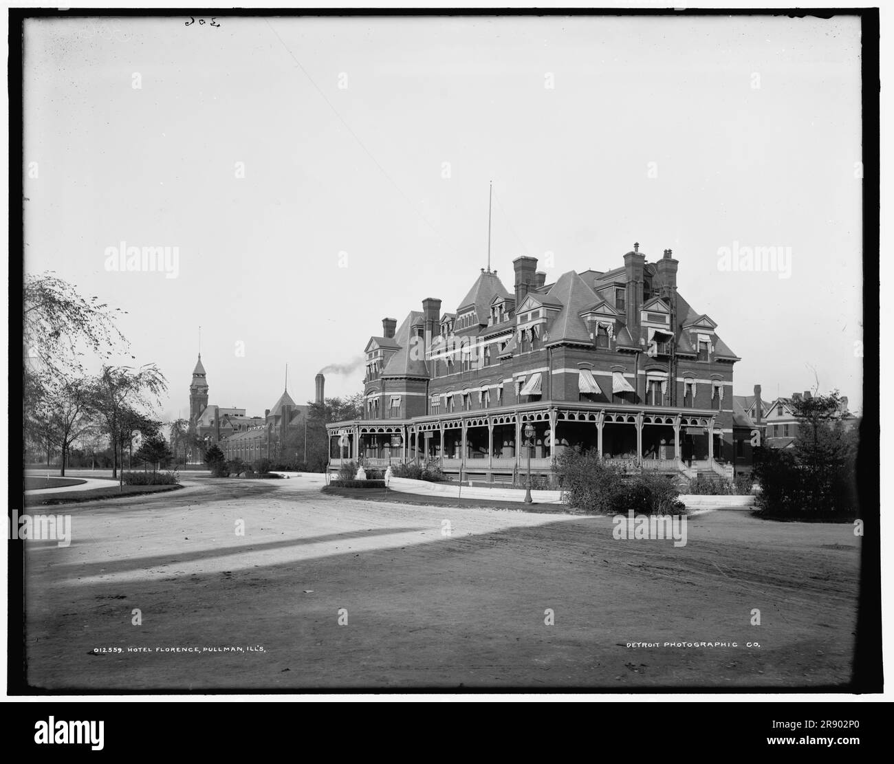 Hotel Florence, Pullman, Illinois., between 1890 and 1901. The Florence ...