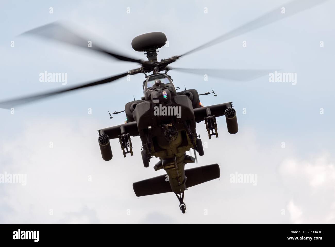 Blue Eagles Apache Aerial Display at Biggin Hill Airshow Stock Photo ...