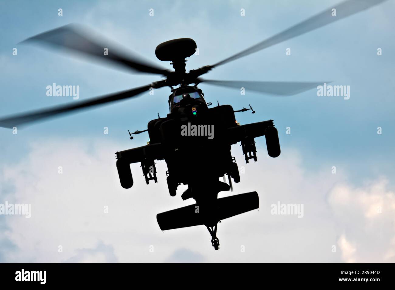 Blue Eagles Apache Aerial Display at Biggin Hill Airshow Stock Photo ...