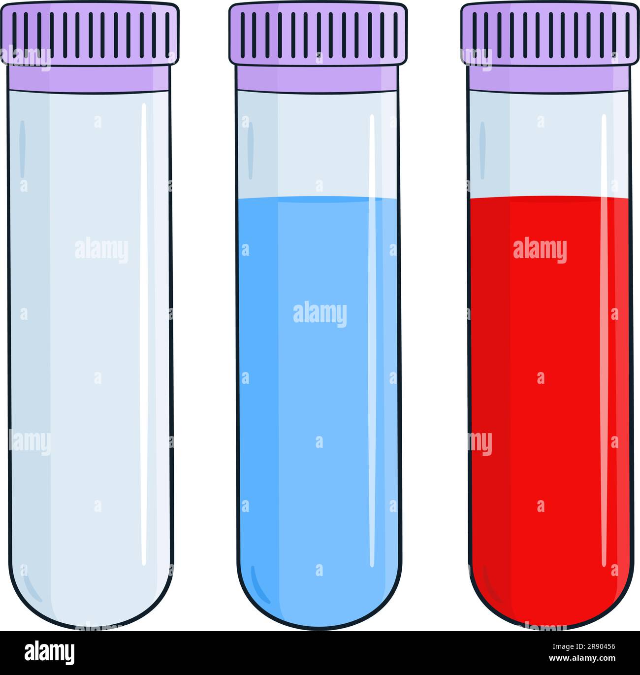 Set of test tubes, empty, with fluid and blood Stock Vector Image & Art ...