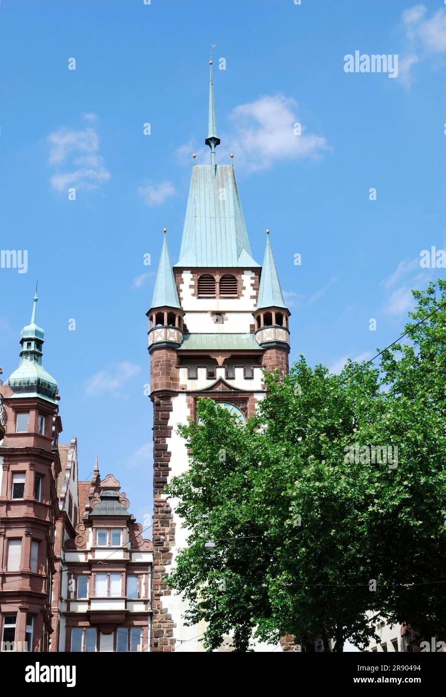 Martinstor tower in the city of Freiburg (Germnay Stock Photo - Alamy
