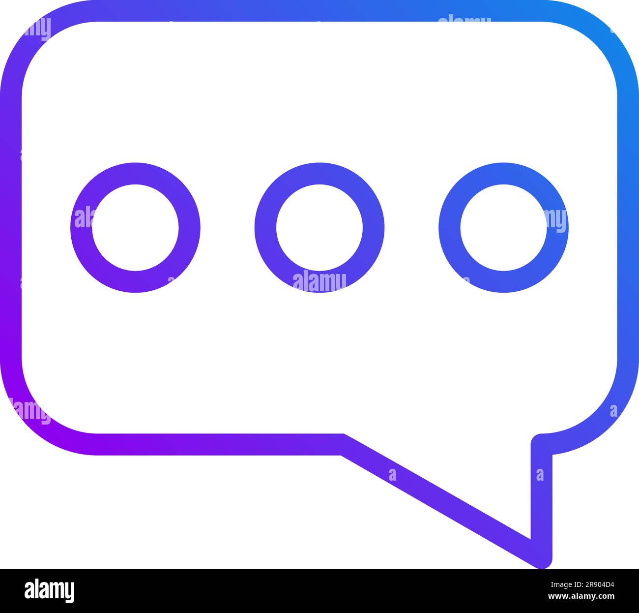 Speech balloon pixel perfect gradient linear vector icon Stock Vector ...