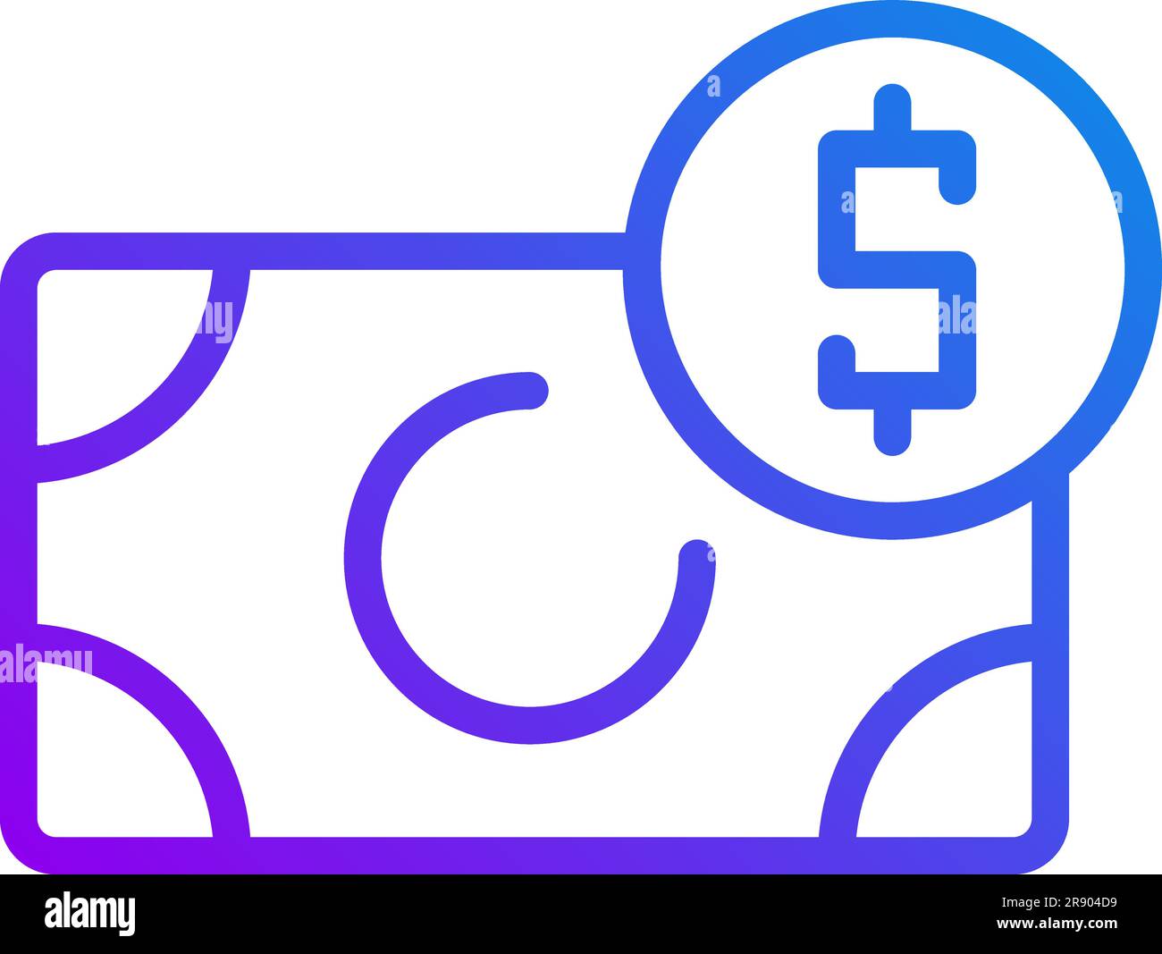 Incoming money pixel perfect gradient linear vector icon Stock Vector ...