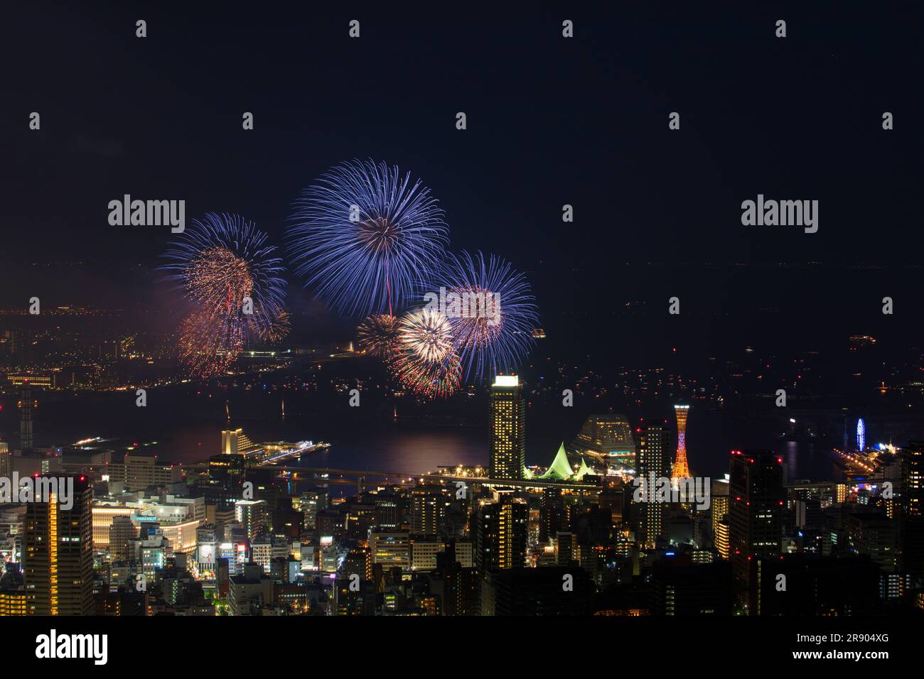 Minato-Kobe Marine Fireworks Festival Stock Photo - Alamy