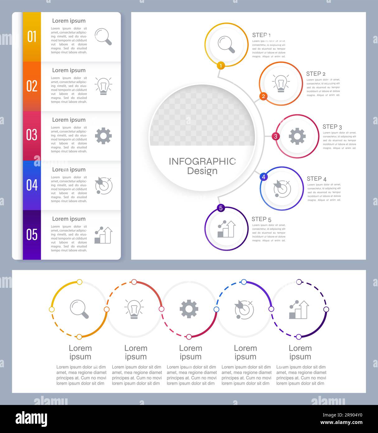Strategy infographic chart design template set Stock Vector Image & Art ...