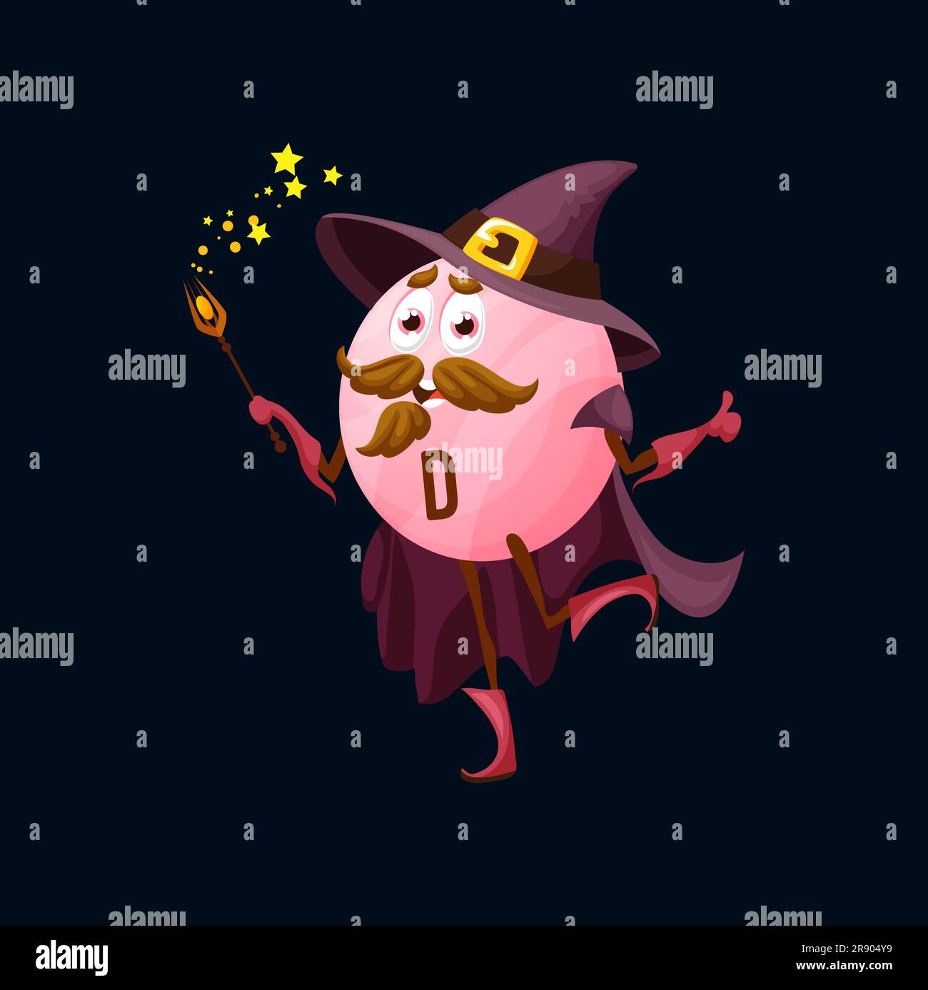 Cartoon vitamin D sorcerer character. Vector calciferol capsule dancing ...