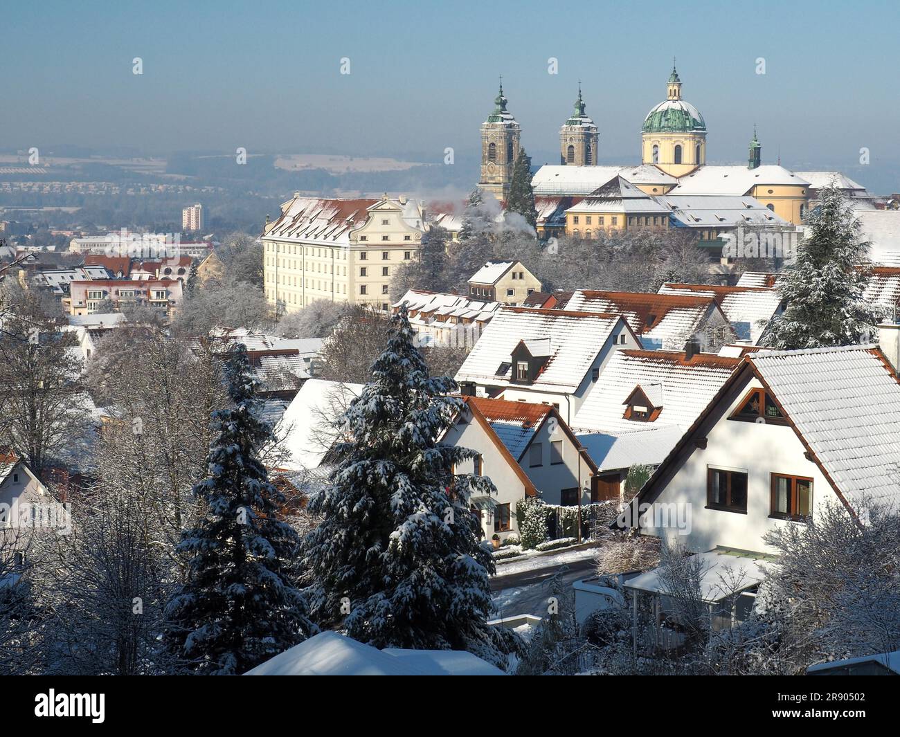 View of the basilica in Weingarten (Wuertt.) in winter Stock Photo - Alamy