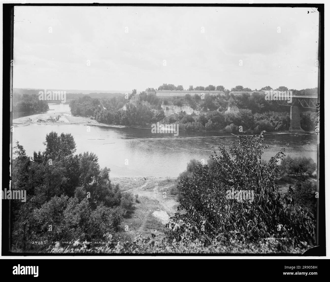Fort Snelling from across the river, c1898. Military fortification ...